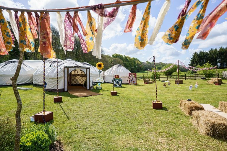 Rosanna & Matt's beautifully boho yurt wedding in Dorset, with Linus ...