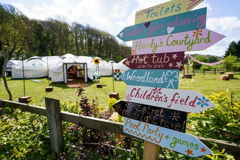 Rosanna & Matt's beautifully boho yurt wedding in Dorset, with Linus ...