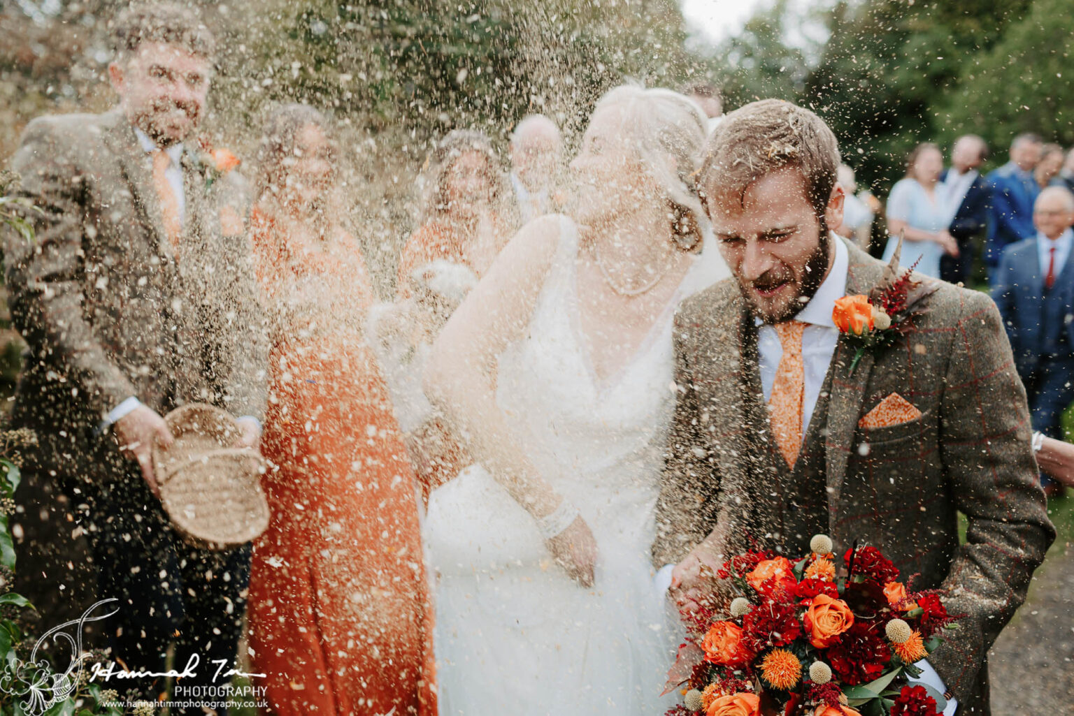 Sarah & Rhys's colourful and creative Kilminorth Cottages wedding, with ...