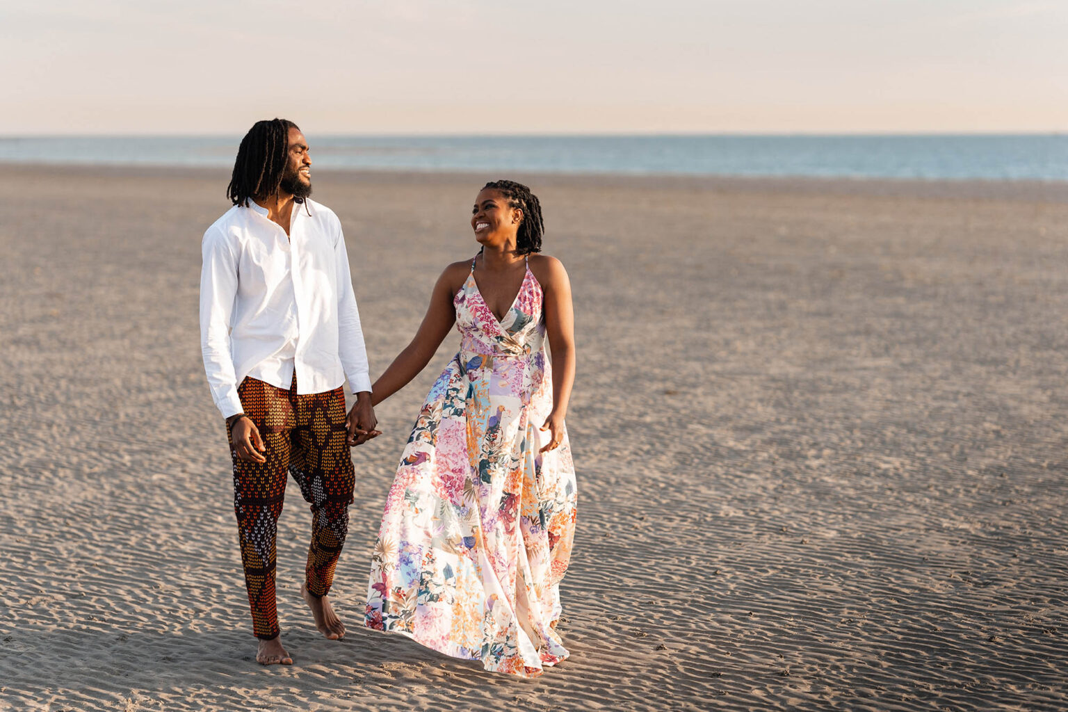 Onyinye & Josh's beautiful beach engagement photoshoot, with Clearly ...