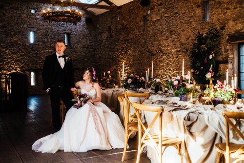 Romantic starry skies and dark floral wedding inspiration from ...