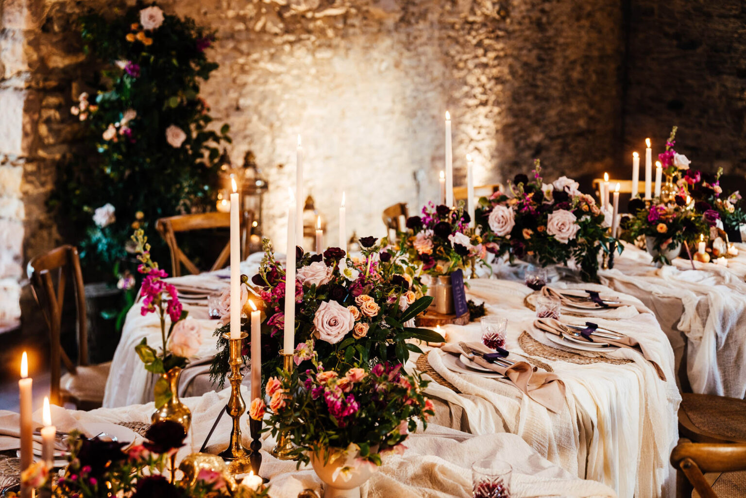 Romantic starry skies and dark floral wedding inspiration from ...
