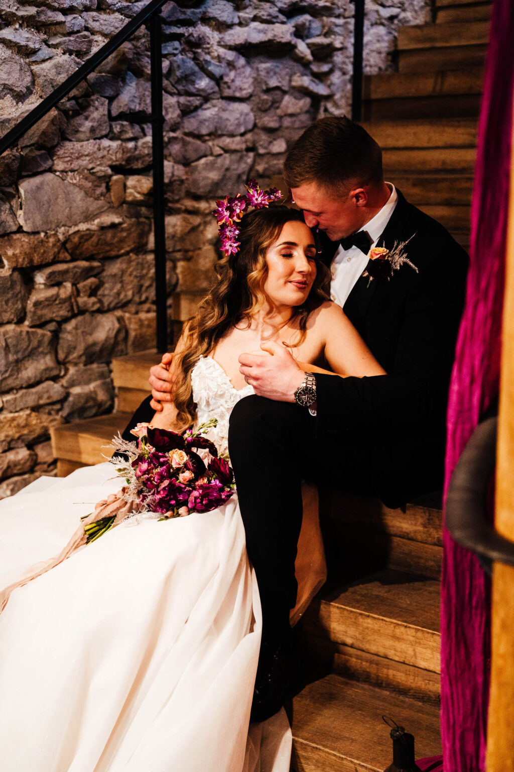 Romantic starry skies and dark floral wedding inspiration from ...