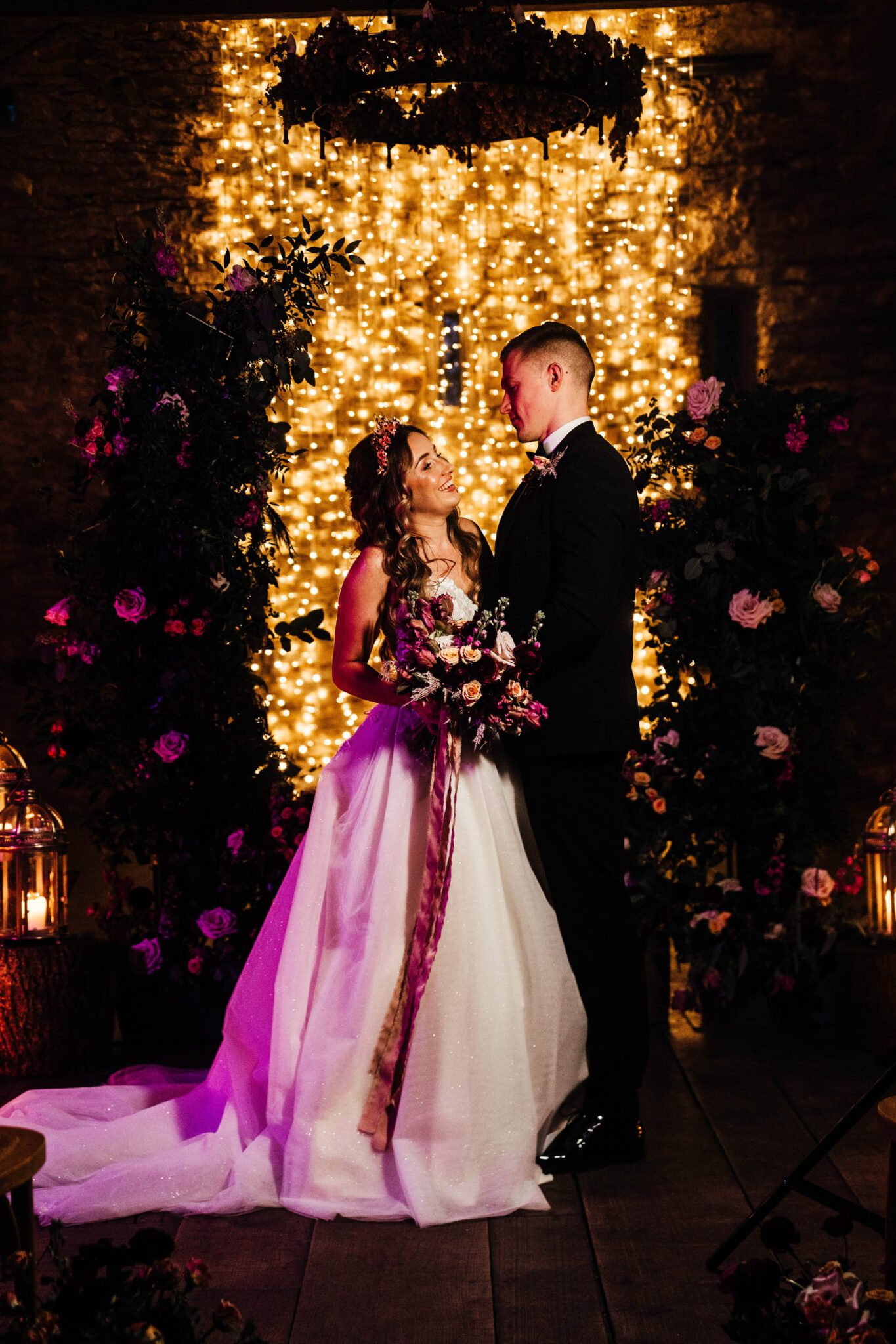 Romantic starry skies and dark floral wedding inspiration from ...