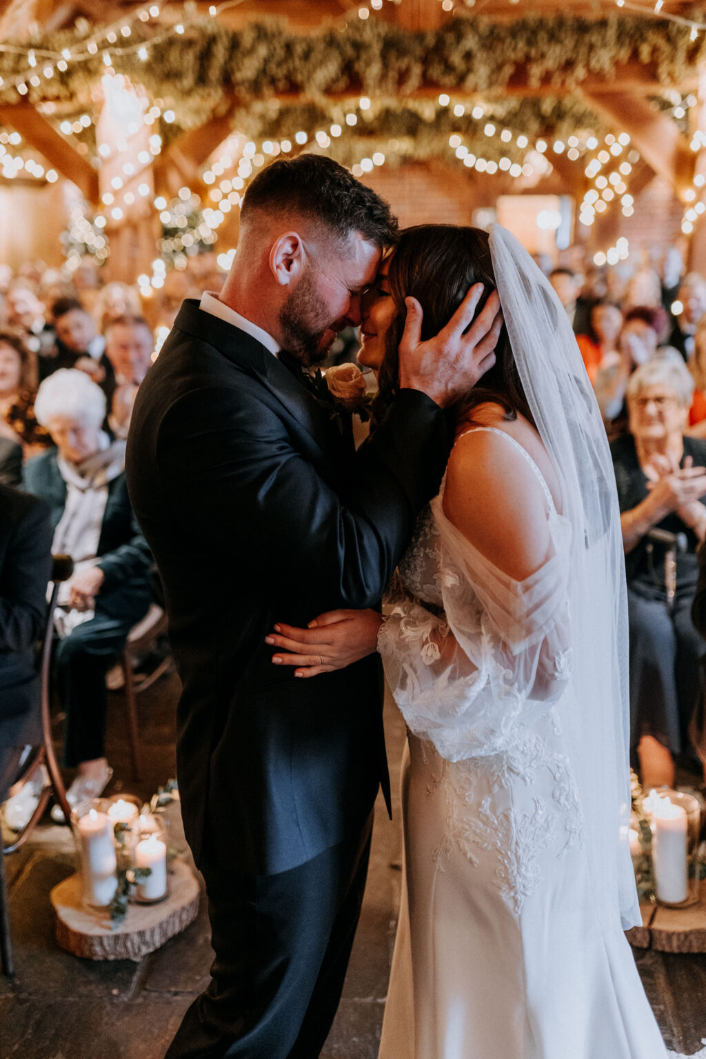 Georgia & Sean's elegant candlelit winter wedding, with Chris ...
